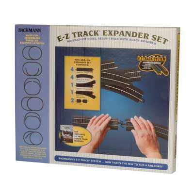 Bachmann / Expander Set - E-Z Track(R) Steel Rail & Black Roadbed / HO